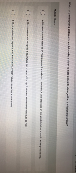 Solved Which of the following statements explains why a | Chegg.com