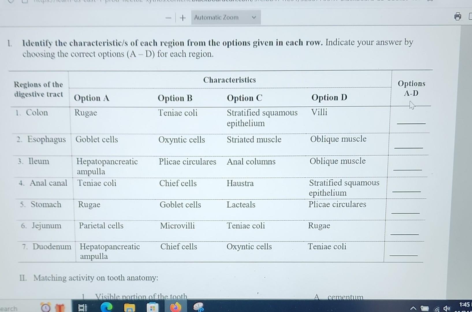Solved QUESTION 1 Question 1: Enter your answers for each of | Chegg.com