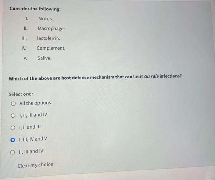 Solved Consider the following: I. Mucus. 11. Macrophages. | Chegg.com