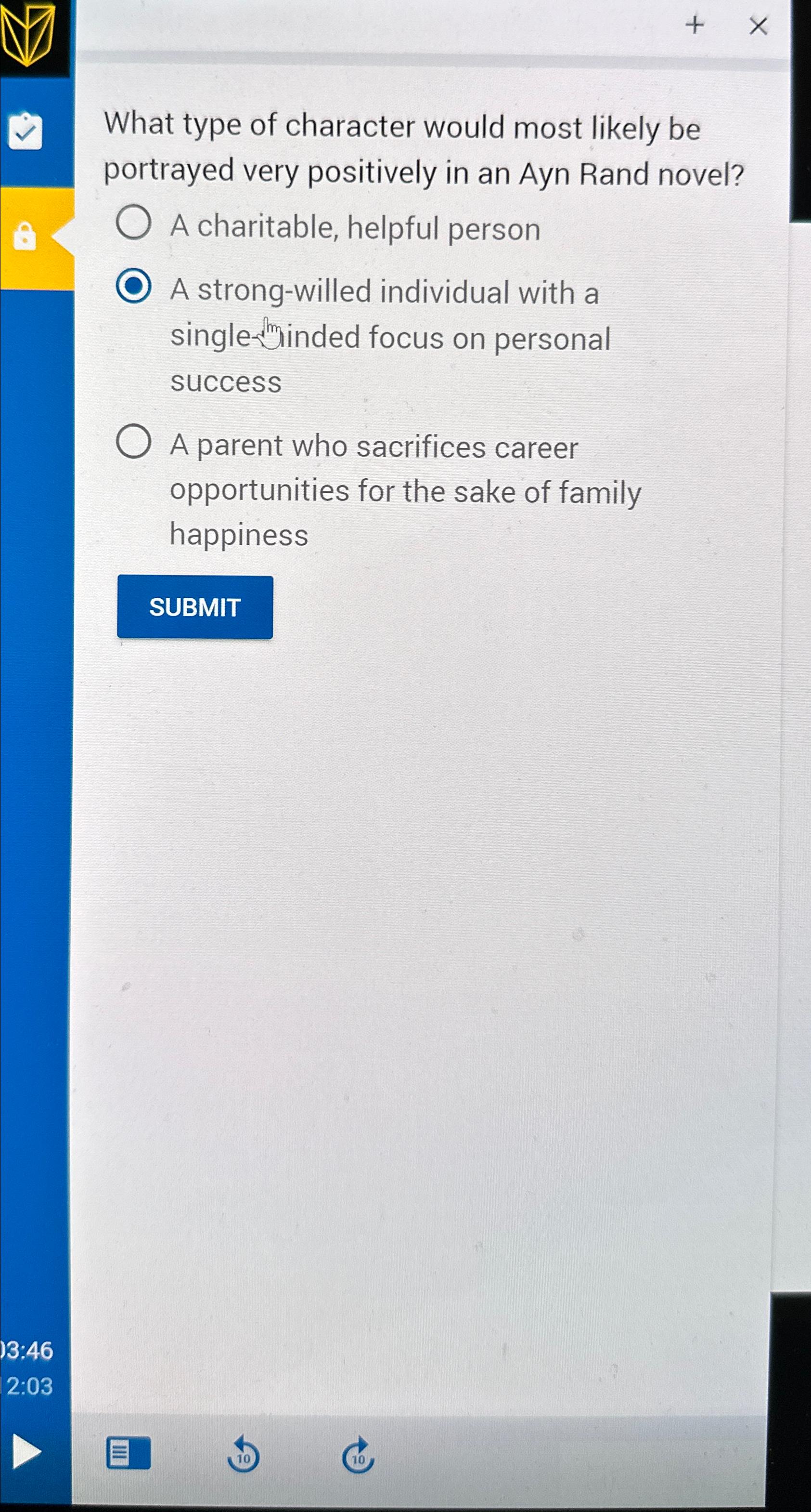 Solved What type of character would most likely be portrayed | Chegg.com