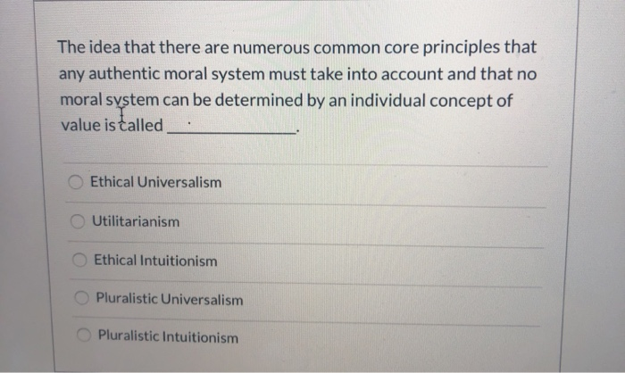 Solved The idea that there are numerous common core | Chegg.com