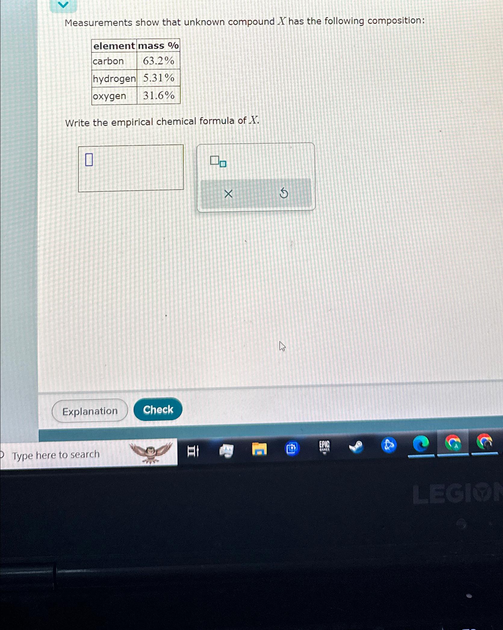 Solved Measurements show that unknown compound x ﻿has the | Chegg.com