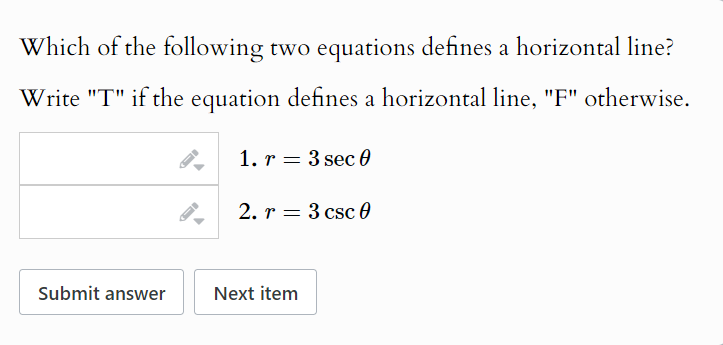 Solved Which of the following two equations defines a | Chegg.com