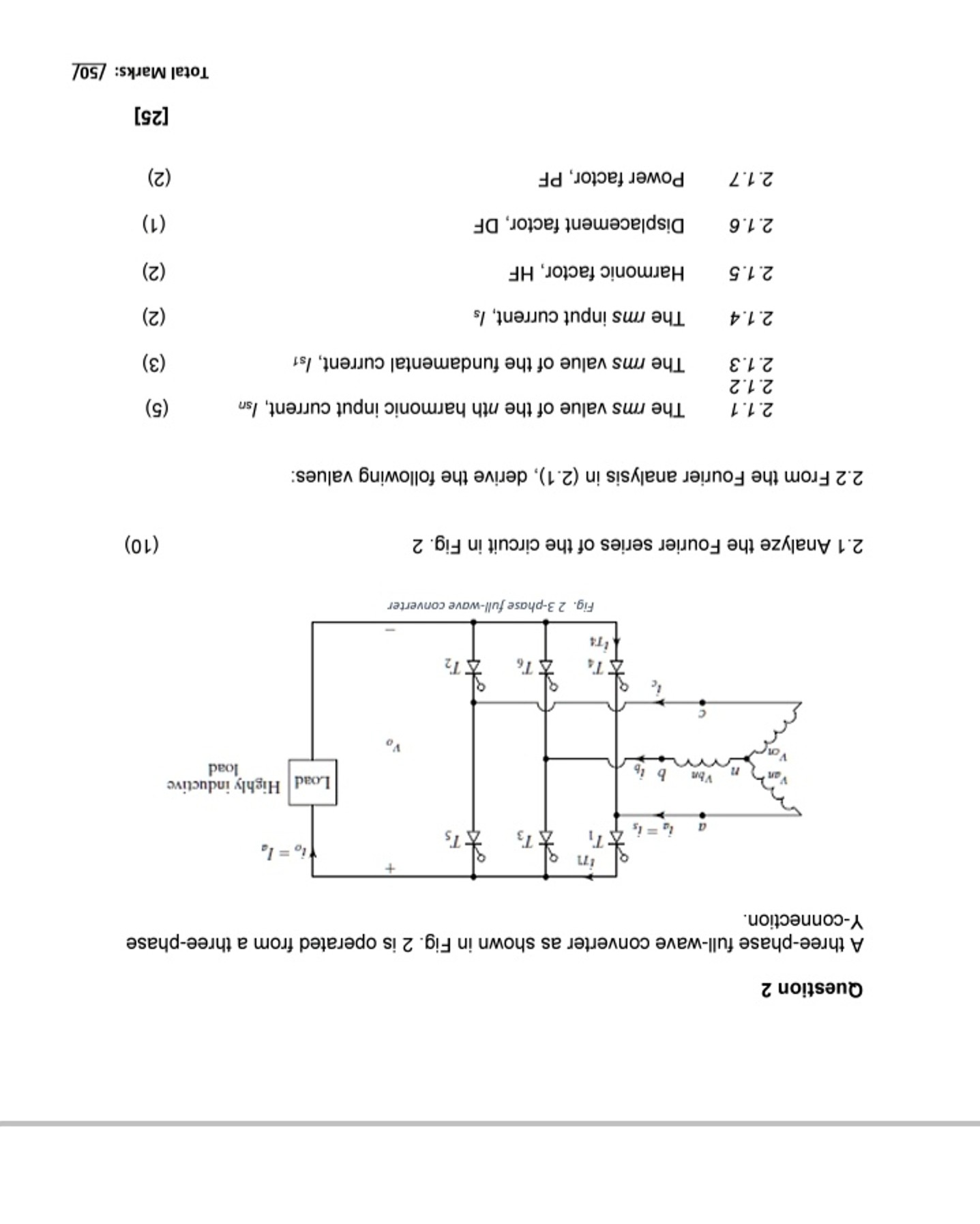 Solved Question 2A three-phase full-wave converter as shown | Chegg.com