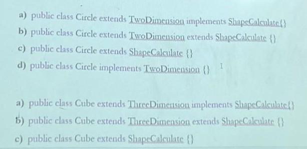 Solved A Public Class Circle Extends Twodimension
