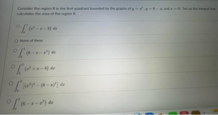 Solved Consider the region R in the first quadrant bounded | Chegg.com