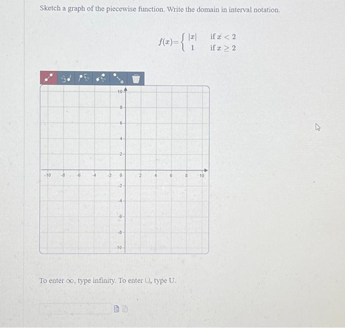 Solved Sketch a graph of the piecewise function. Write the | Chegg.com