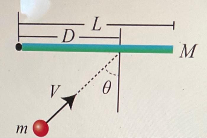 Solved 7.) A uniform rod of mass M (upper case) and Length L | Chegg.com