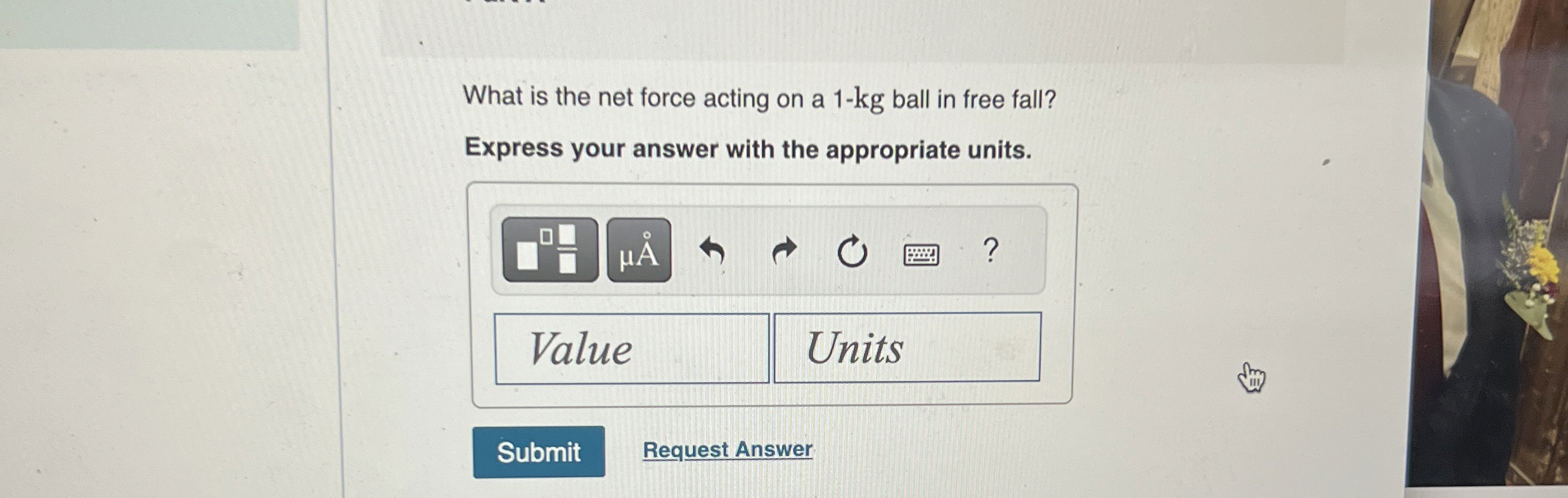 Solved What is the net force acting on a 1-kg ball in free | Chegg.com