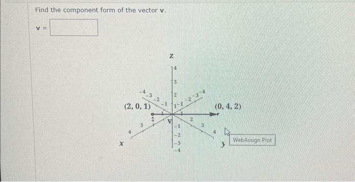 Solved Find the component form of the vector v. | Chegg.com