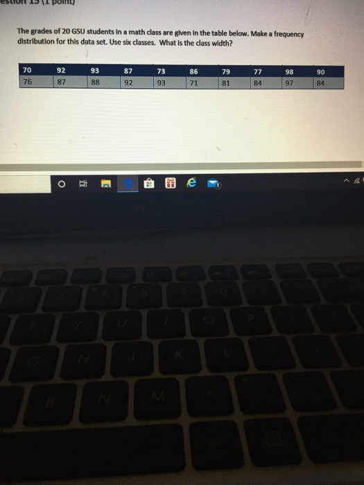Solved The grades of 20 GSU students in a math class are | Chegg.com