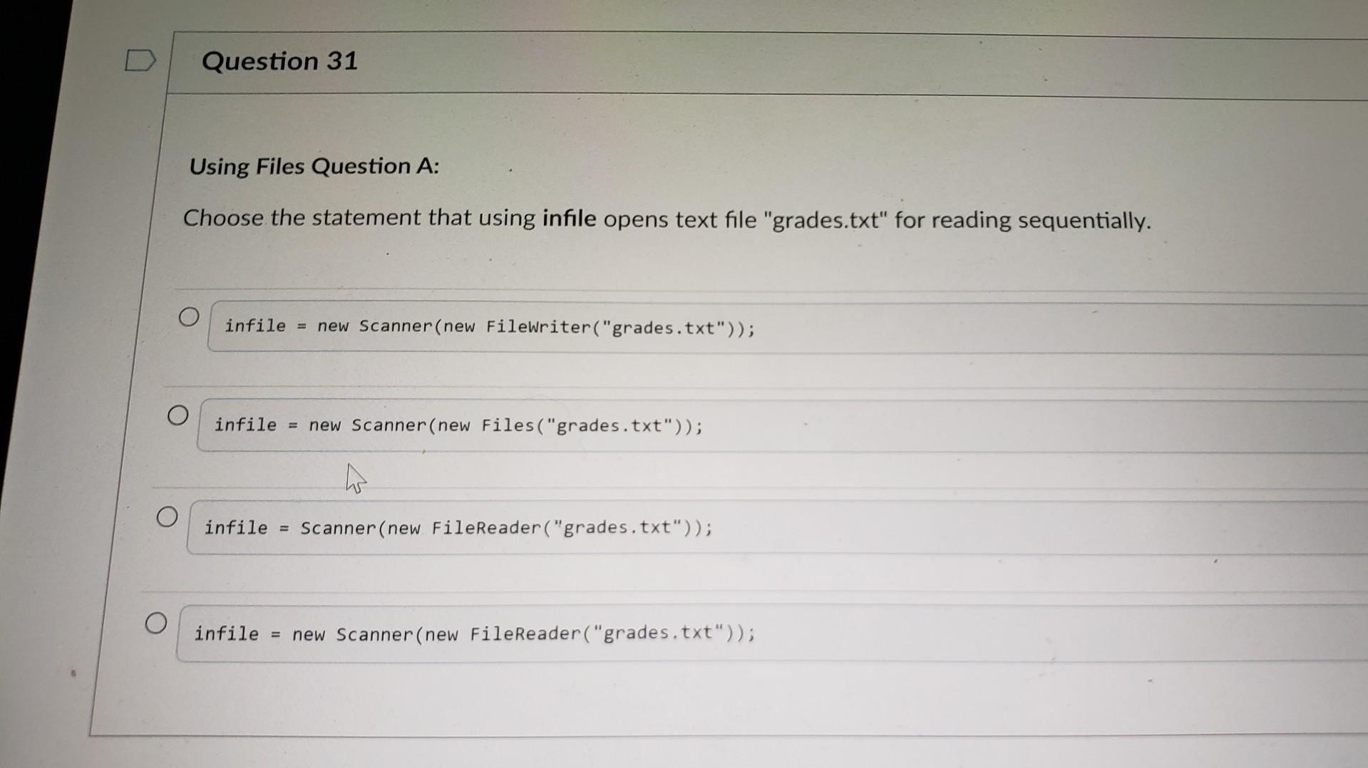 Solved Using Files Note: All of the Using Files Questions | Chegg.com