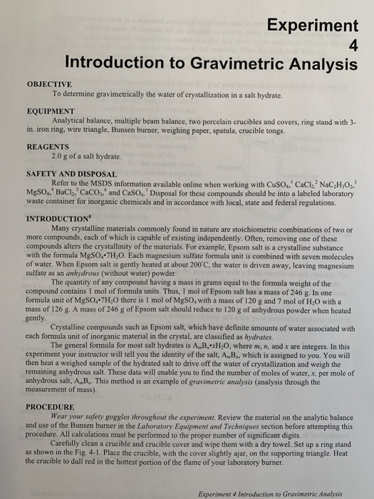 Solved 54 Name Experimental Data Lab Section CHEM 133 Lab | Chegg.com