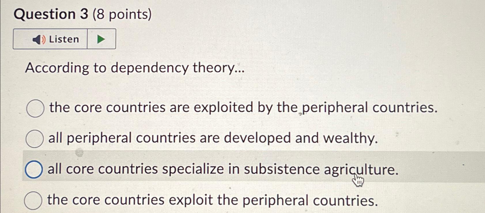 Solved Question 3 (8 ﻿points)According to dependency | Chegg.com