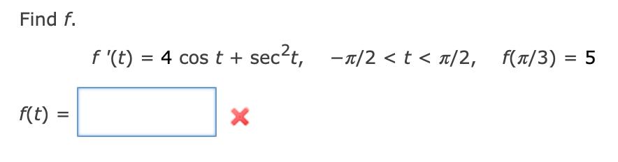 Solved Find f. | Chegg.com