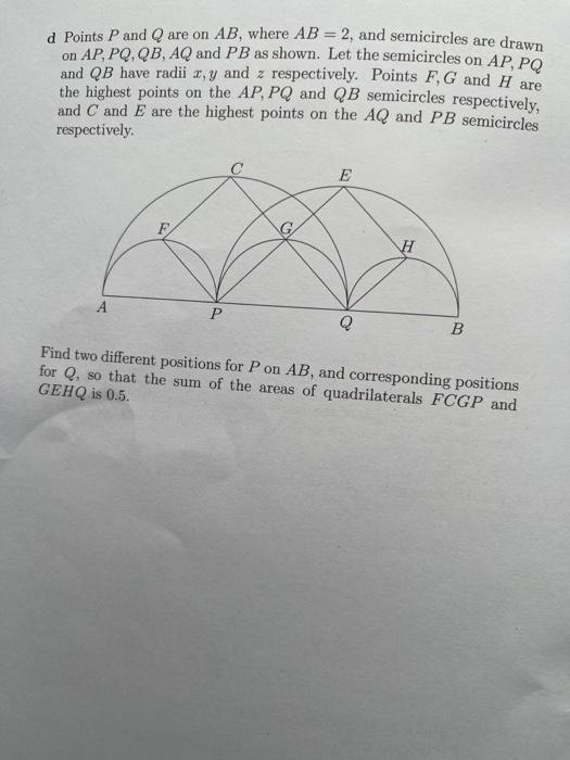 Solved Three semicircles are drawn with their diameters on | Chegg.com