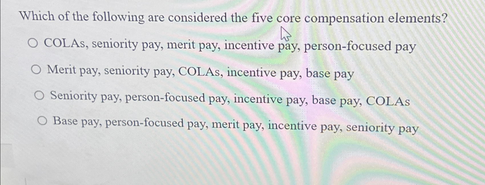 Solved Which of the following are considered the five core | Chegg.com