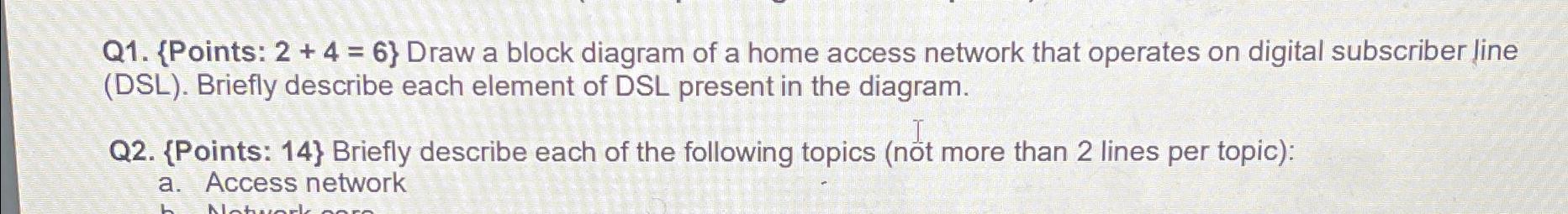 Solved Q1. ﻿ Points: 2+4=6 ﻿Draw a block diagram of a home | Chegg.com
