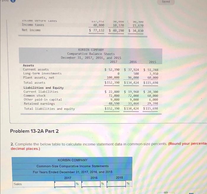 Solved Exercise 13-1 Building blocks of analysis LO C1 For | Chegg.com