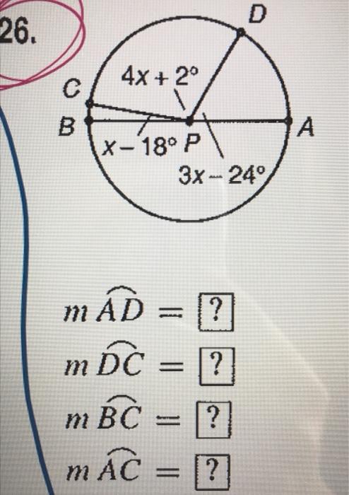 Solved How would you solve number 26? By finding x and the | Chegg.com