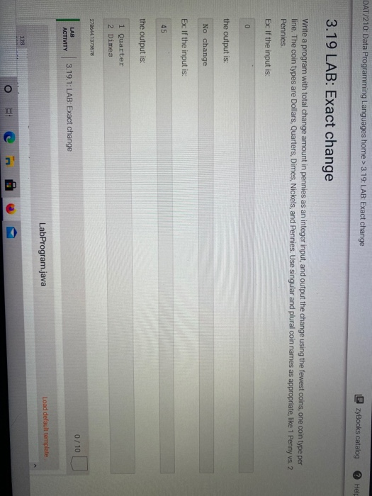 Solved: DAT/210: Data Programming Languages Home >3.19: LA... | Chegg.com