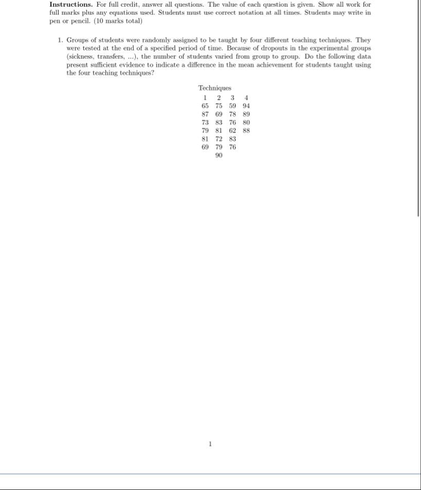 Solved Instructions. For full credit, answer all questions. | Chegg.com