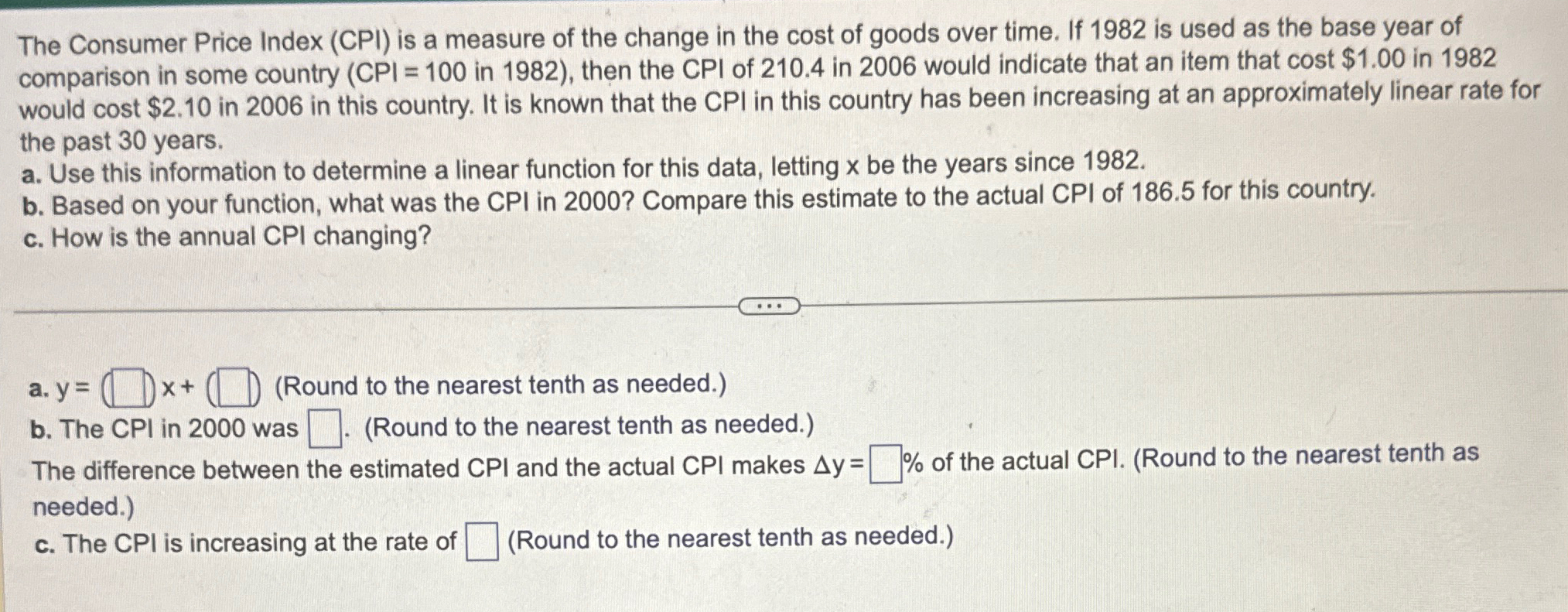 Solved The Consumer Price Index (CPI) ﻿is a measure of the | Chegg.com