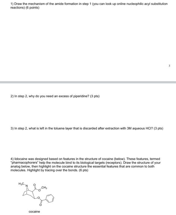 Solved Part 2: Reflux Toluene 1) Draw the mechanism of the | Chegg.com
