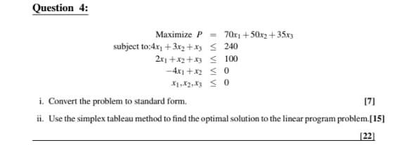 Solved Maximize P subject to: | Chegg.com