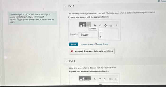 Solved A point charge 4.20μC is hold foed at the origin. A | Chegg.com