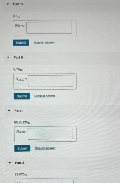 Solved Part A Express the following decimal numbers in | Chegg.com