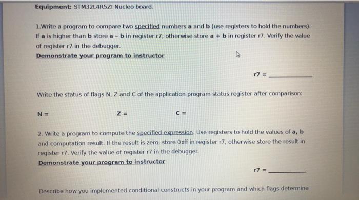 Solved 1. Write a program to compare two specified numbers a | Chegg.com