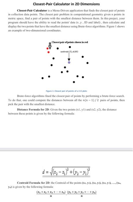 Solved Closest-Pair Calculator in 2D Dimensions Closest-Pair | Chegg.com