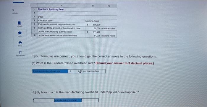Solved If your formulas are correct, you should get the | Chegg.com