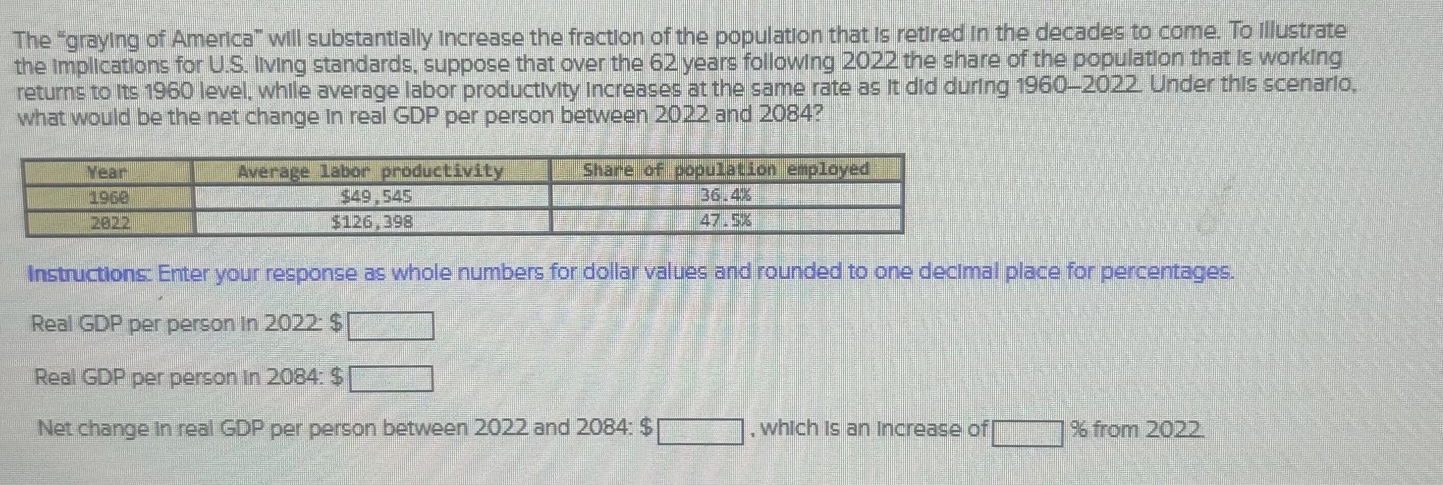 Solved The "graying of America" will substantially increase | Chegg.com