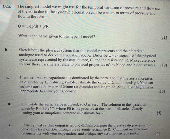 Solved B2a. The simplest model we might use for the temporal | Chegg.com