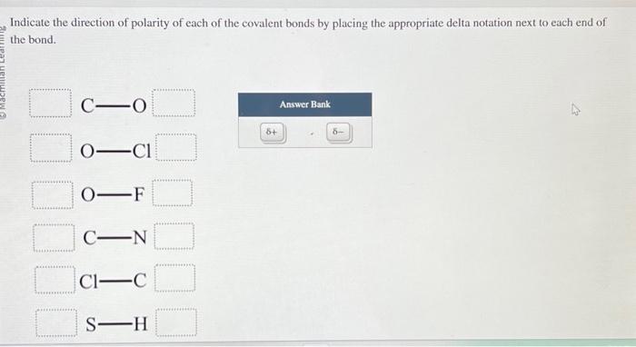Solved Indicate the direction of polarity of each of the | Chegg.com