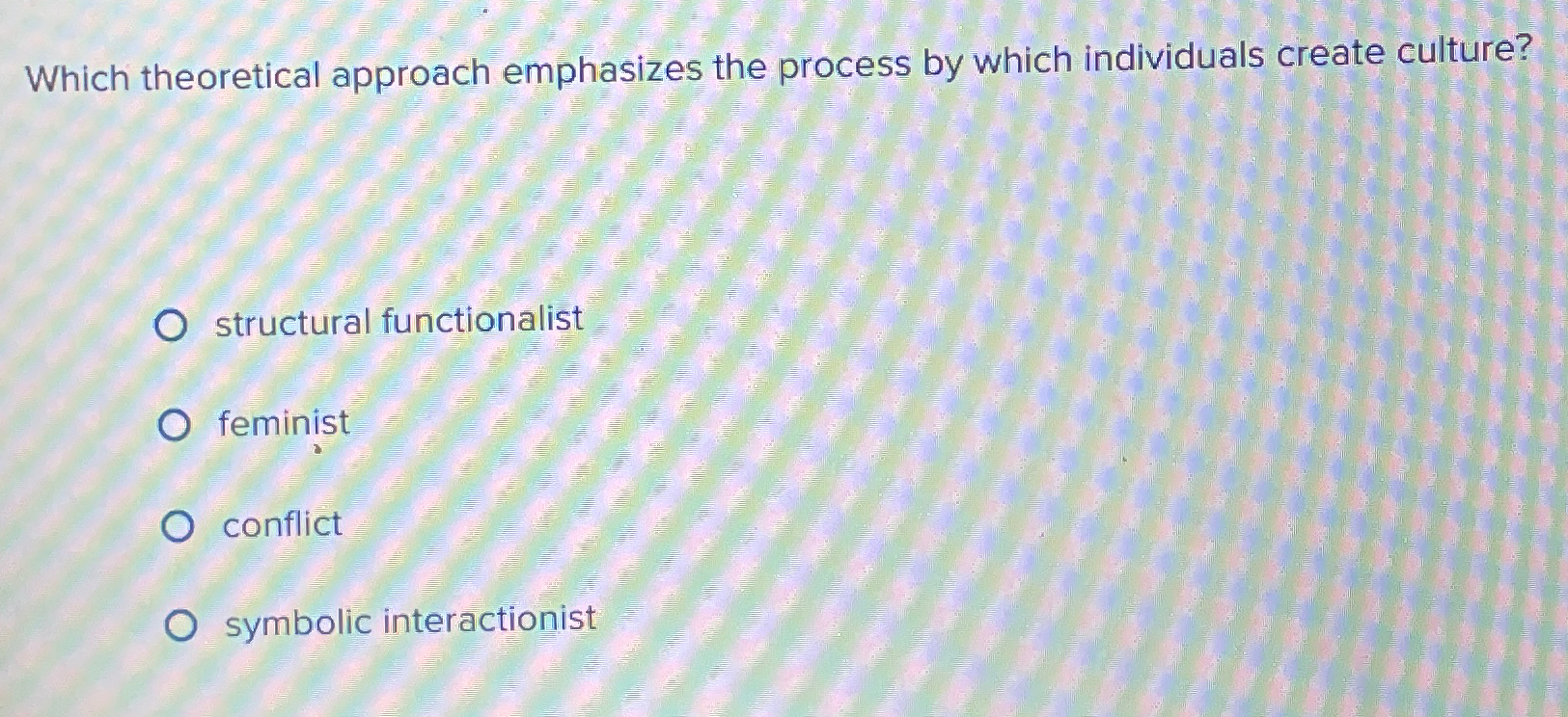 Solved Which theoretical approach emphasizes the process by | Chegg.com