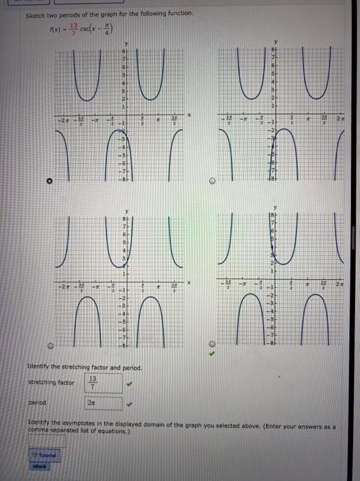 Solved Sketch two periods of the graph for the following | Chegg.com