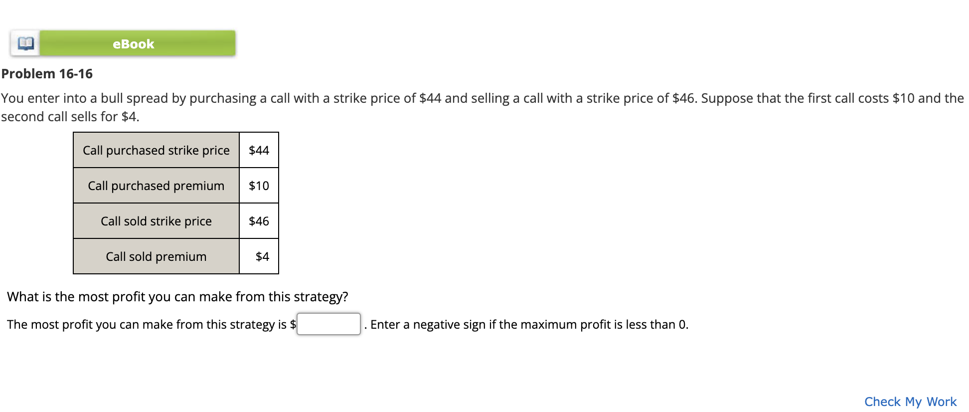Solved Problem 16-16You enter into a bull spread by | Chegg.com