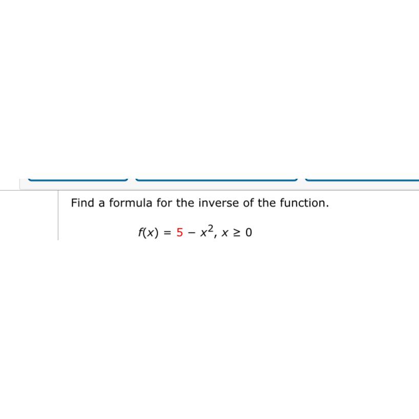 Solved Find a formula for the inverse of the | Chegg.com