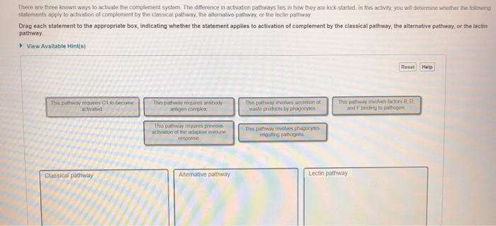 Solved There are three known ways to activate the complement | Chegg.com