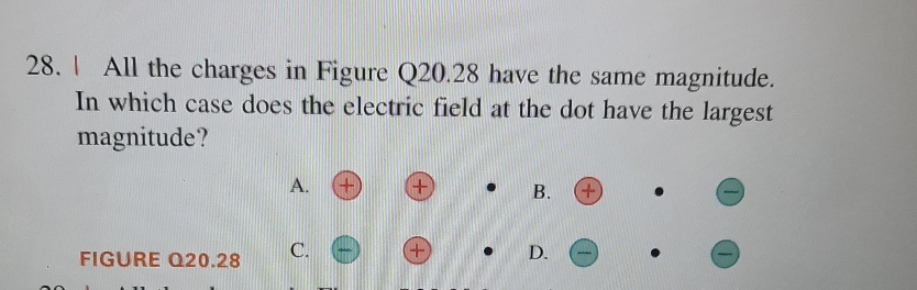 Solved I All the charges in Figure Q20.28 ﻿have the same | Chegg.com