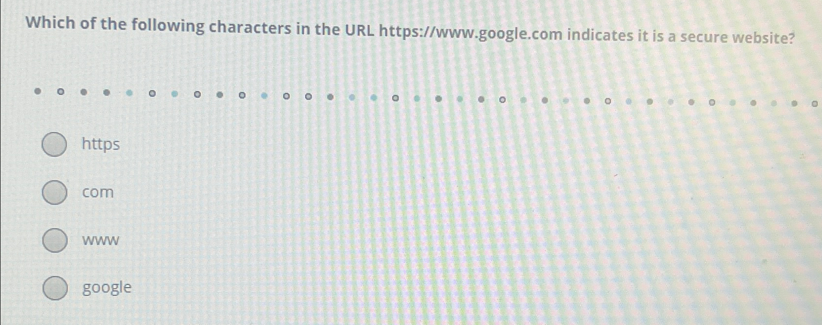 Solved Which of the following characters in the URL | Chegg.com