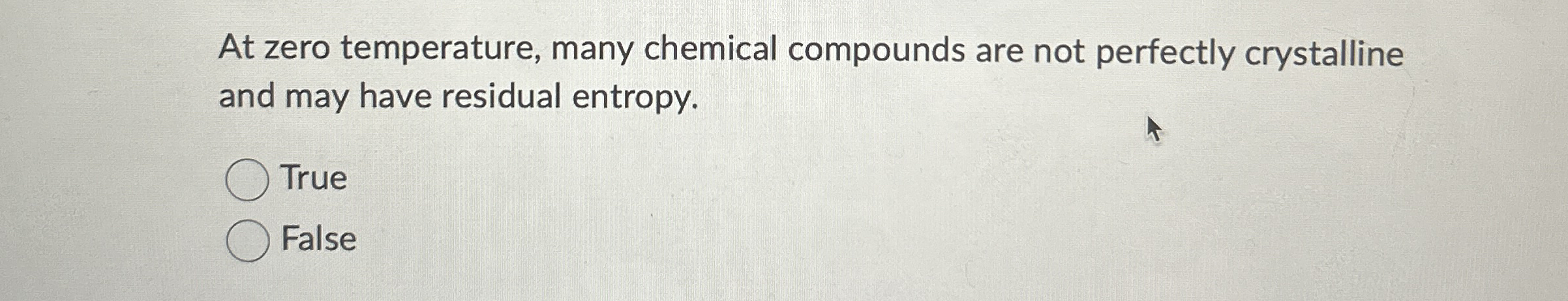 Solved At zero temperature, many chemical compounds are not | Chegg.com
