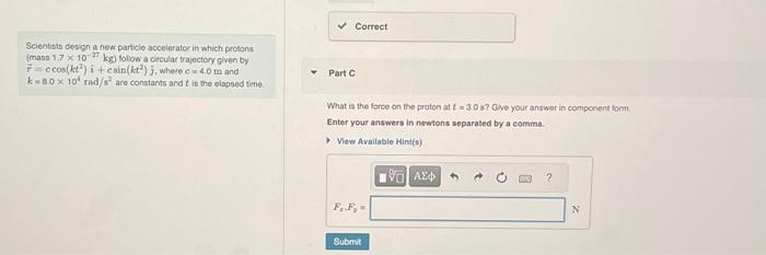 Solved Scientists desgn-a new particle accelerator in which | Chegg.com