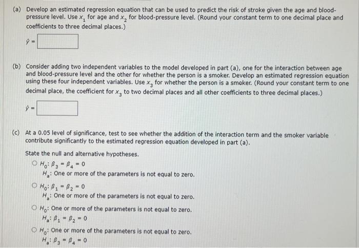 Solved DATAfile: Stroke A statistical program is | Chegg.com