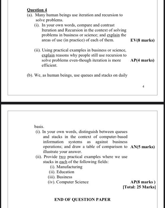 Solved Many human beings use iteration and recursion to | Chegg.com