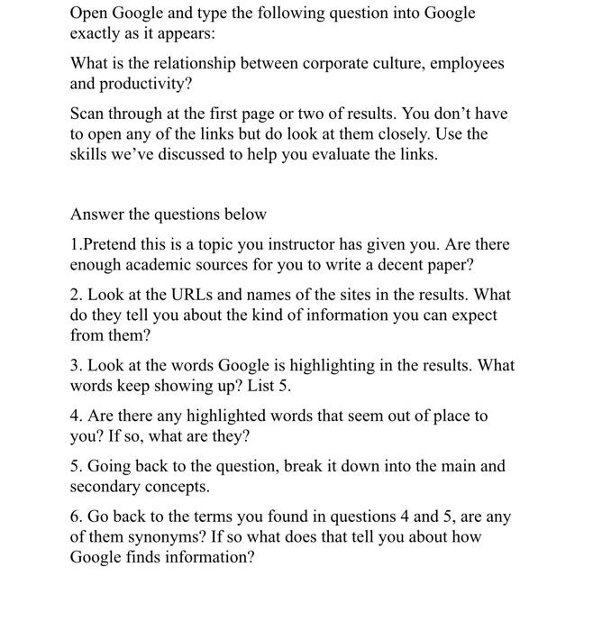 Open Google and type the following question into | Chegg.com