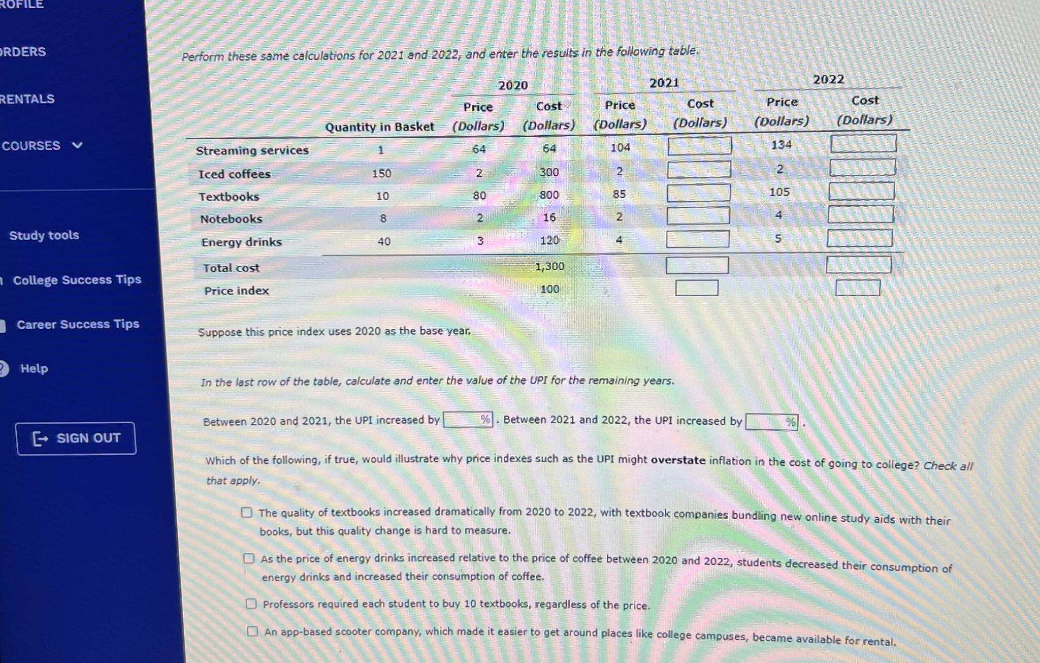 Solved Perform these same calculations for 2021 ﻿and 2022 , | Chegg.com
